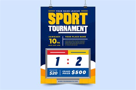 축구 토너먼트 스포츠 이벤트 포스터 또는 전단지 디자인 템플릿 간단하고 우아한 디자인 Championship에 대한 스톡 벡터 아트 및 기타 이미지