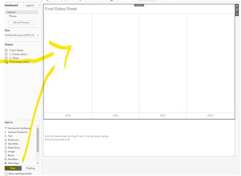 How To Use Floating And Fixed Sheets On A Tableau Dashboard