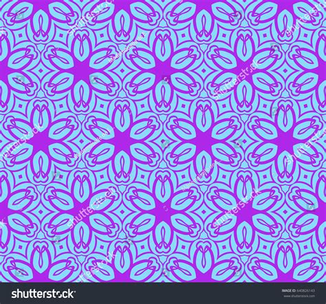 Ornamental Flower Design Modern Seamless Geometry Stock Vector Royalty