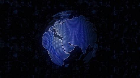 premium photo holography of earth in computer space motion model of