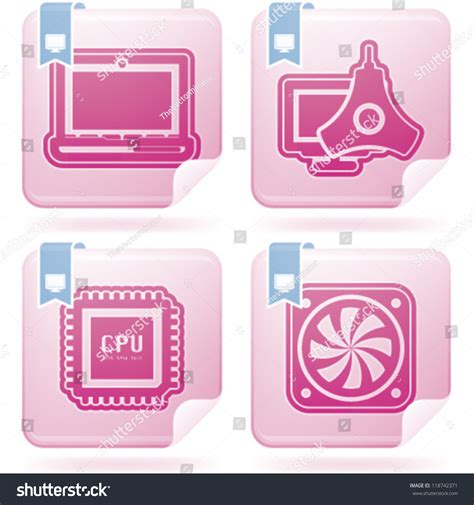 Computer Parts And Accessories Pictured Here Royalty Free Stock Vector Avopix