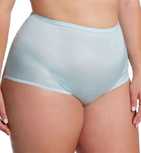 Plus Full Cut Nylon Brief Panty 4 Pack