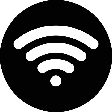 Wi Fi Icon On Black Circle Wifi Icon In Circle Wireless Sign