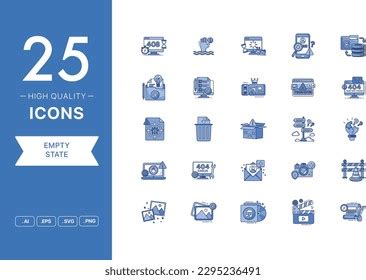 Vector Set Empty State Icons Stock Vector Royalty Free 2295236491