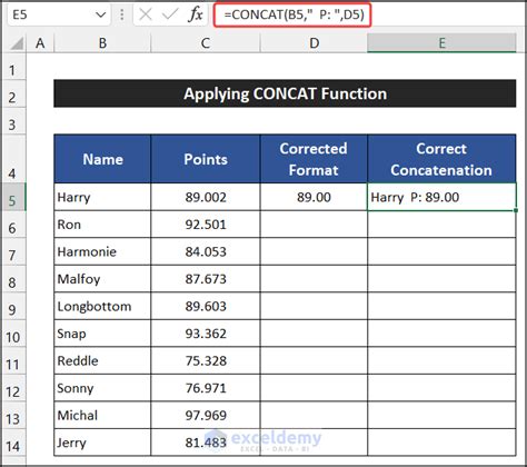 how to concatenate and keep number format in excel