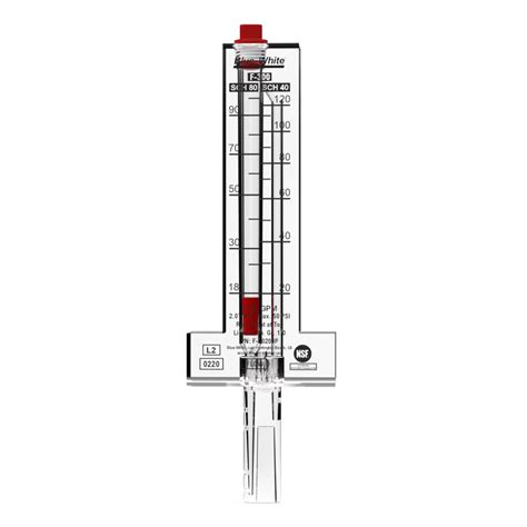 F 300 Pitot Tube Acrylic Flow Meter Blue White Industries