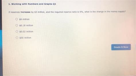 Solved 1 Working With Numbers And Graphs Q1 If Reserves