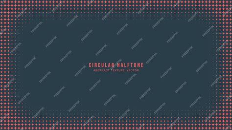 Premium Vector Circular Halftone Pattern Vignette Rounded Frame Vector Red Black Abstraction