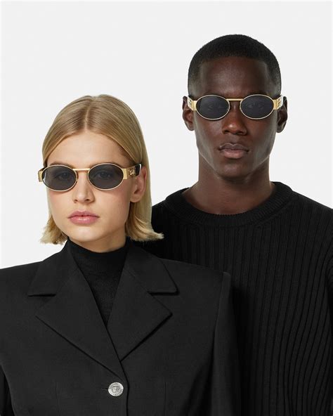 Versace Medusa Deco Oval Sunglasses Versace