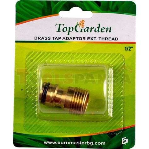 Адаптер 1 2 за кран външна резба месингов Tg Topgarden Tools Panda