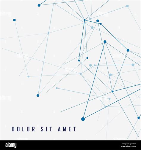 Connected Abstract Pattern With Dots On Overlapping Lines Vector