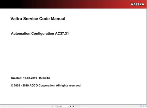 Valtra Automation Configuration Ac3731 Service Code Manual