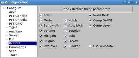 Flrig Help Configure Read Restore Xvcr Settings