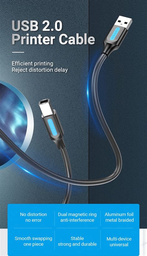 Vention Usb Printer Cable Usb Type A Male To B Male For Hp Canon Epson Shopee Philippines