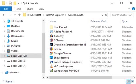 How to Add Quick Launch Toolbar in Windows 10 / 8 / 7