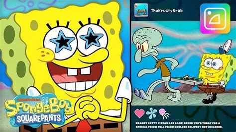 کارتون باب اسفنجی با داستان اگر اینستاگرام داشت