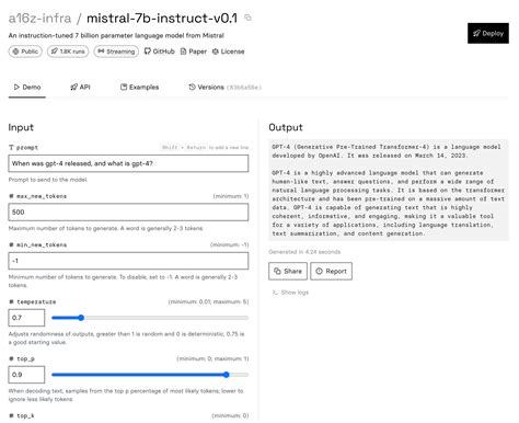 how to run mistral 7b with an api replicate blog