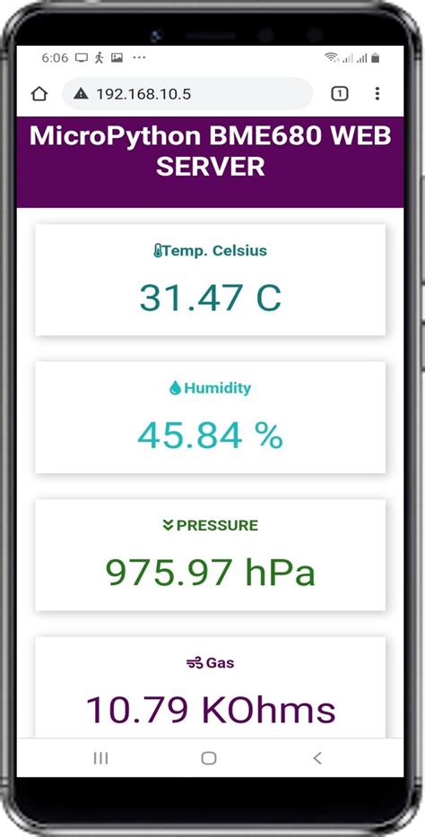 Micropython Bme680 Web Server Esp32 And Esp8266 Weather Station