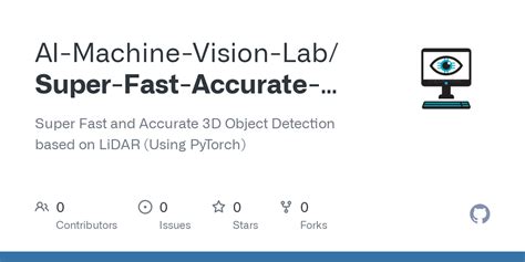 Github Ai Machine Vision Labsuper Fast Accurate 3d Object Detection