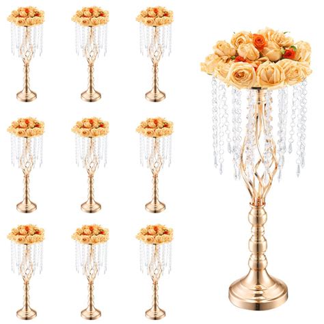Vevor Flower Stand For Wedding 55cm 10pcs Gold Vase