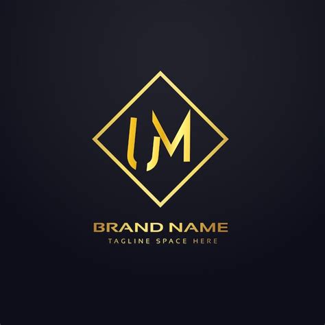 Premium Vector Um Golden Color Text Logo