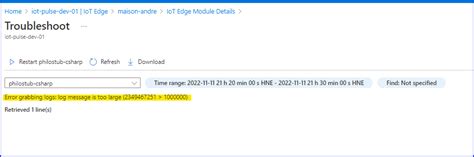 error grabbing logs log message is too large 2349467251 1000000