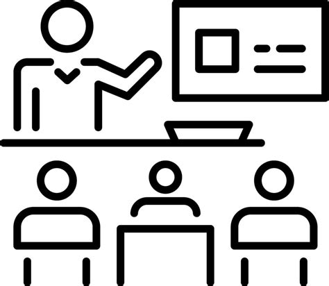 Classroom Lecture Icon In Linear Style 55862796 Vector Art At Vecteezy