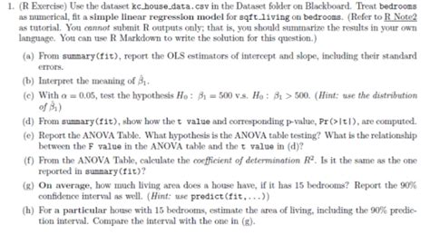 1 r exercise use the dataset kc house data csv in