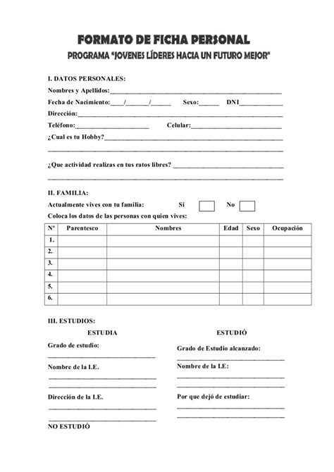 Plantilla Ficha Del Empleado Excel Lqppm