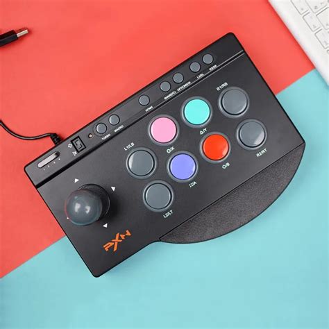 Pxn 0082 Retro Game Arcade Console Rocker Fighting Game Joystick For Ps3 Ps4 Xbox Switch Pc 