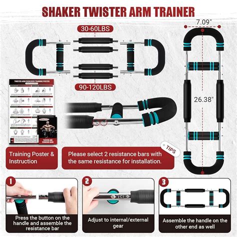 Twister Arm Trainer 6 Resistance Levels 30 120 Lb Chest And Arm
