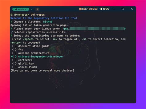 Del Repos 一个用于批量删除 Github 或 Gitee 仓库的命令行工具 资源荟萃 Linux Do