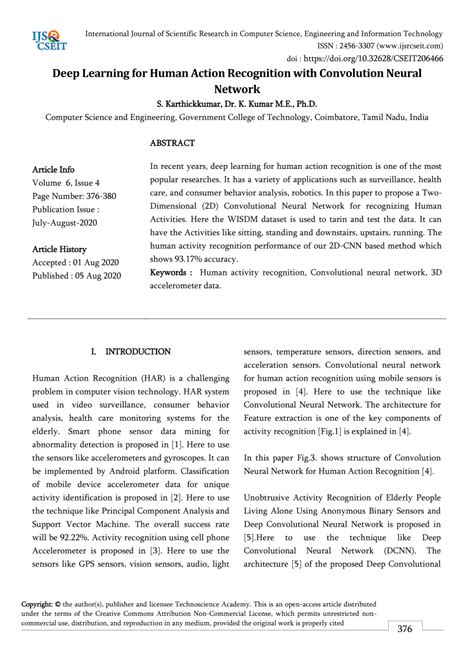 pdf deep learning for human action recognition with convolution