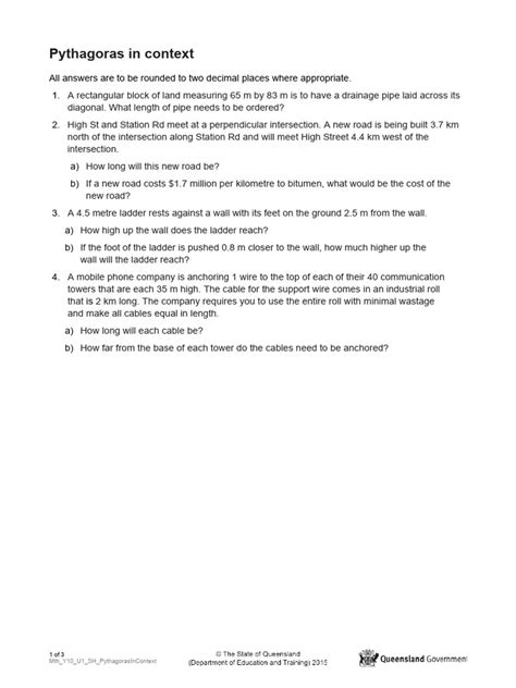 Pythagoras In Context Lesson 9 Pdf Technology And Engineering