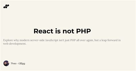 React Is Not Php Verved
