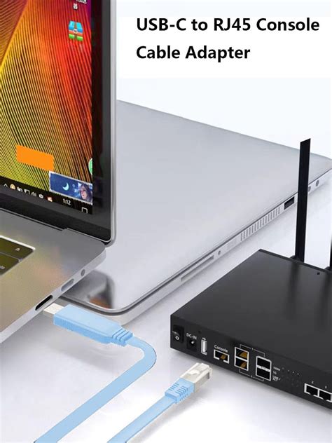 Trahoo Usbc Console Cable 5ft Usb C To Rj45 Console Cable Ethernet Lan Network Adapter Cable