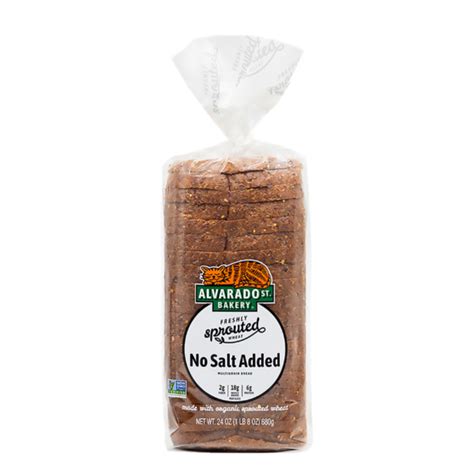 Shoprite Alvarado Street Bakery Sprouted Wheat No Added Salt Bread Same