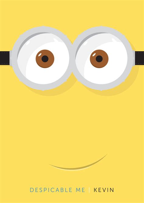 Minion Kevin Despicable Me Minimal Fan Poster Instant Download Etsy
