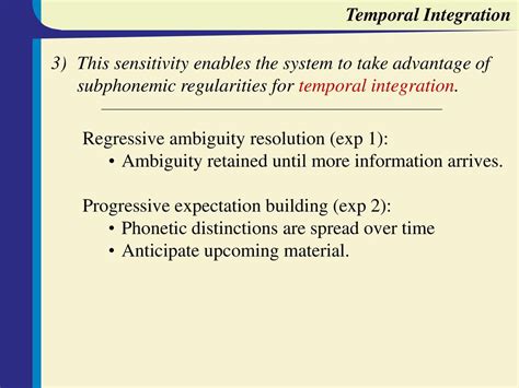 Temporal Integration At Two Time Scales Ppt Download