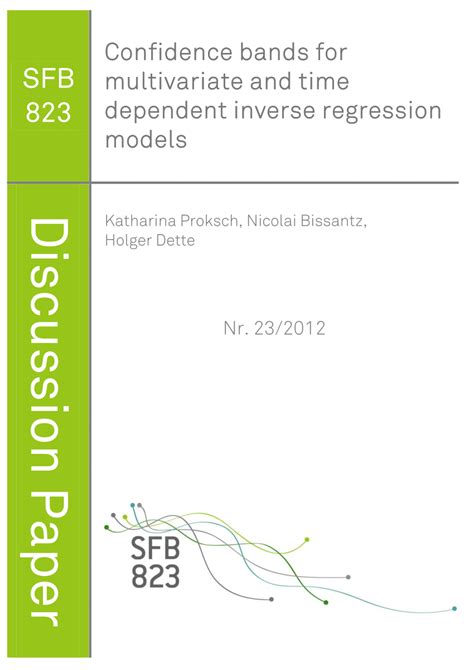 Pdf Confidence Bands For Multivariate And Time Dependent Inverse