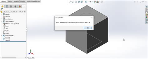 Solidworks Macro Create Lofted Cut The Cad Coder