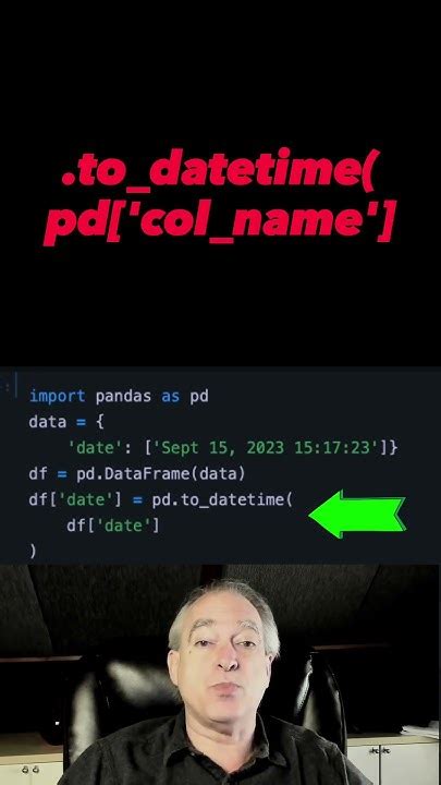 Convert Pandas Column Into Datetime 🐼 Pandas Shorts Youtube