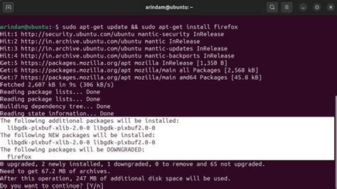 install firefox in ubuntu using official deb package