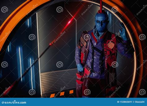 Dnipro Ukraine June 26 2019 Cosplayer Portraying Yondu From Movie Guardians Of The Galaxy