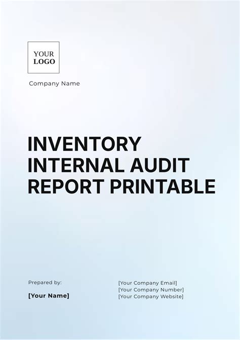 Free Inventory Internal Audit Report Printable Template To Edit Online