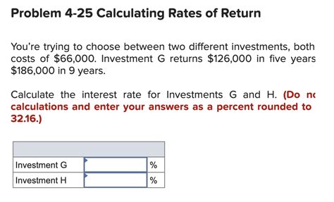 solved problem 4 25 calculating rates of return you re