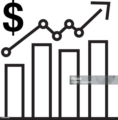 얇은 선 스타일의 막대 차트와 화살표 아이콘뉴스 및 미디어 증권 거래소 날씬한에 대한 스톡 벡터 아트 및 기타 이미지 날씬한 라인아트 상징 Istock