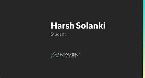Harsh Solankis Data Analytics Profile Maven Analytics