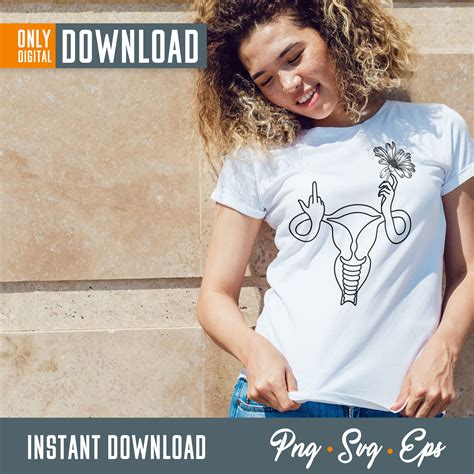 Uterus Svg Floral Uterus Svg Middle Finger Uterus Svg File Etsy