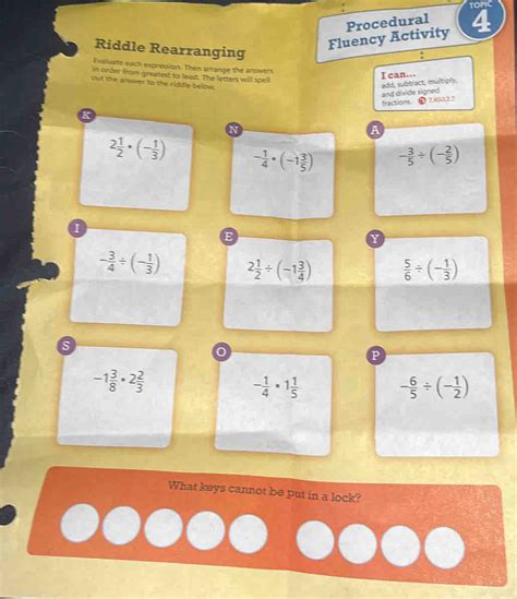 Topic Procedural A Riddle Rearranging Fluency Activity Exaluate Each